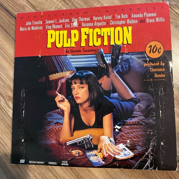 Other | Vintage 9s Pulp Fiction Laserdisc John Travolta Quentin Tarantino Movie | Poshmark